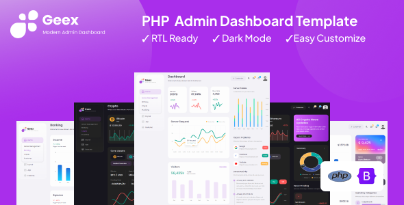 Geex - PHP Admin & Dashboard Template by PixcelsThemes | ThemeForest